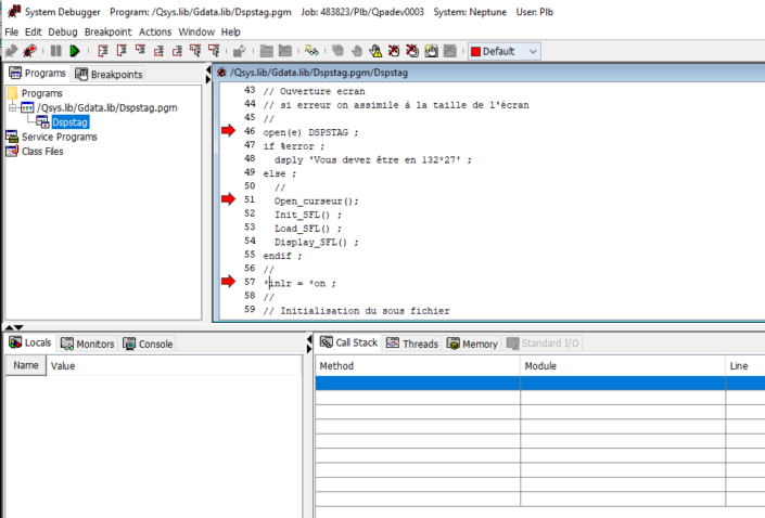 Un debugger graphique dans ACS (System debugger) – Gaia